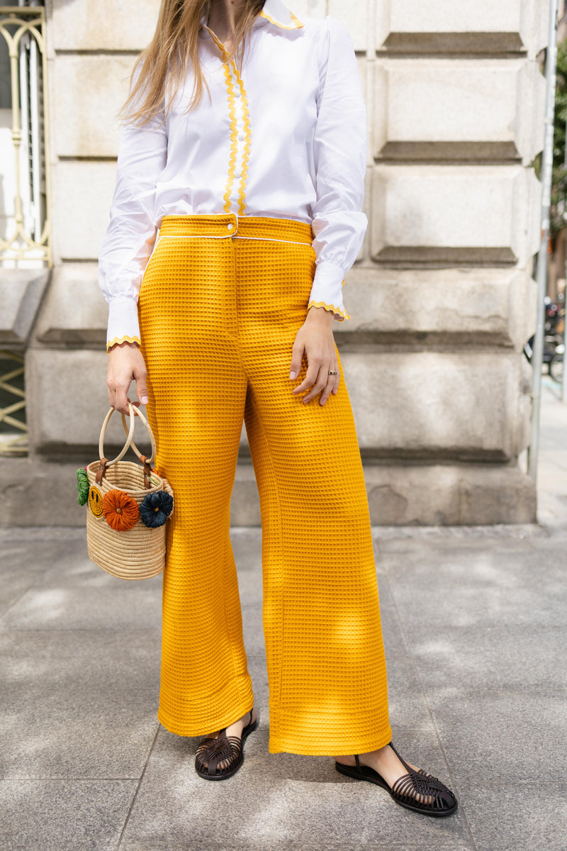 Gingham Palace Sol pants - ocre waffle