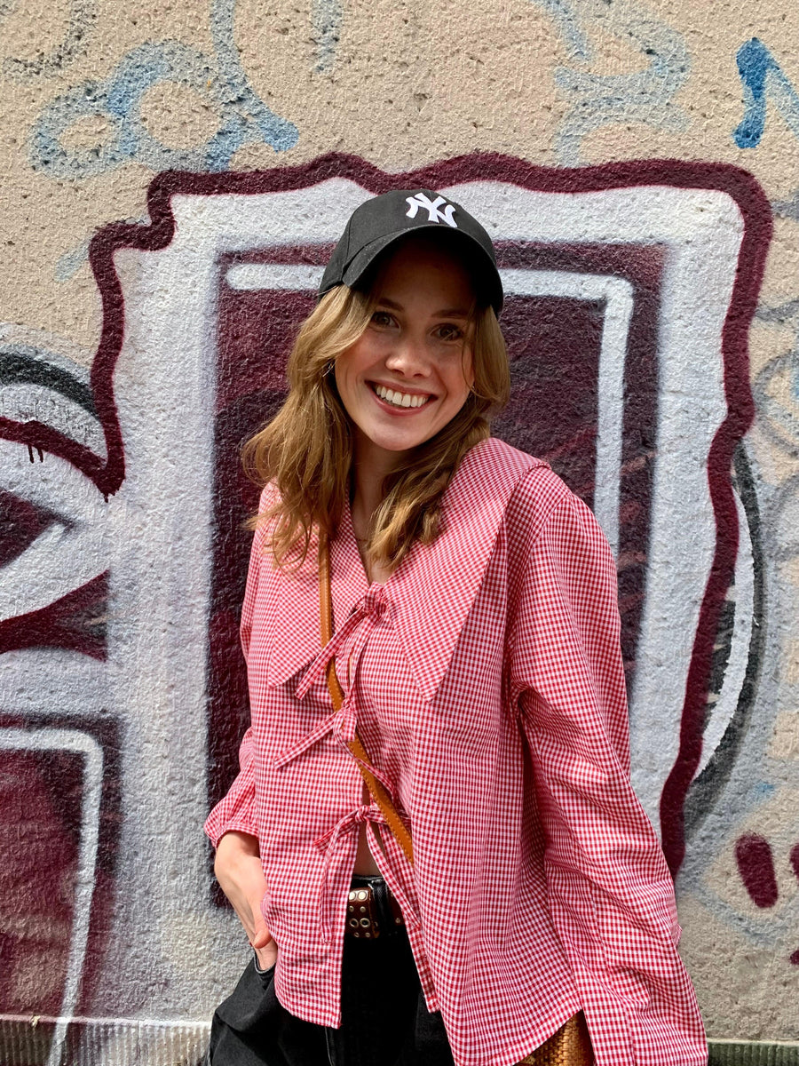 Gingham Palace Blusa Sixtine - Micro cuadro vichy rojo